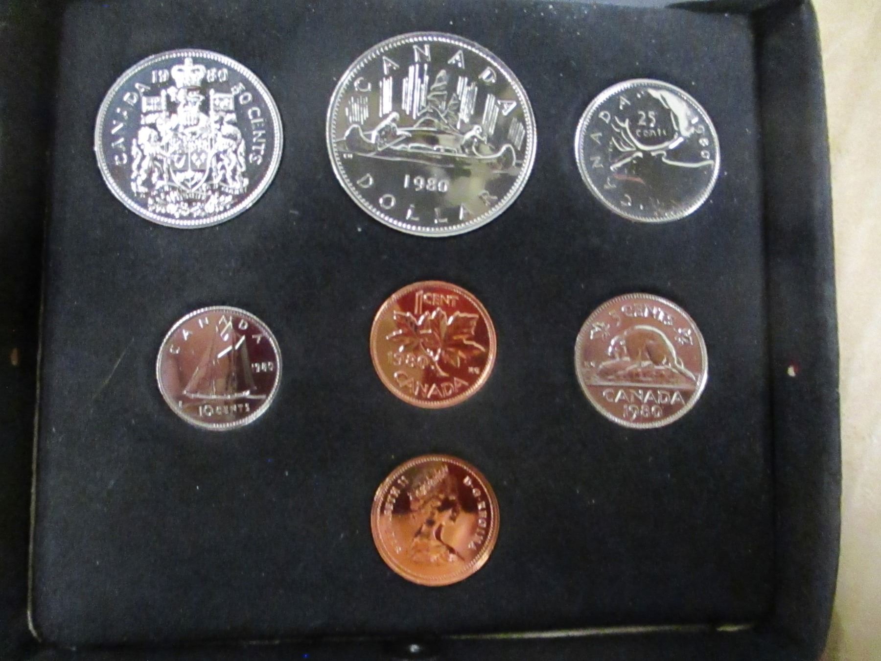 1980 PROOF CANADA DOUBLE PENNY MINT COIN SET