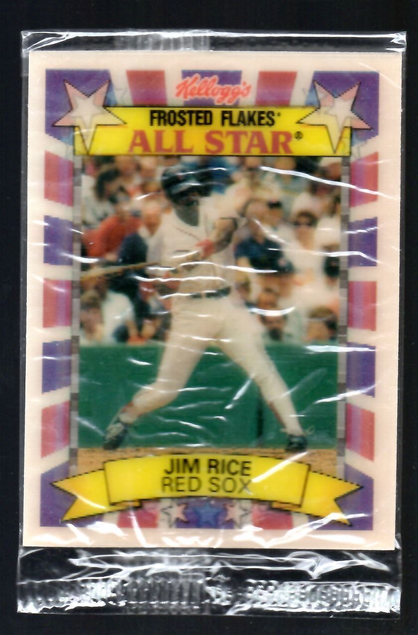 1992 Kellogg's Frosted Flakes Jim Rice Red Sox Sealed Card