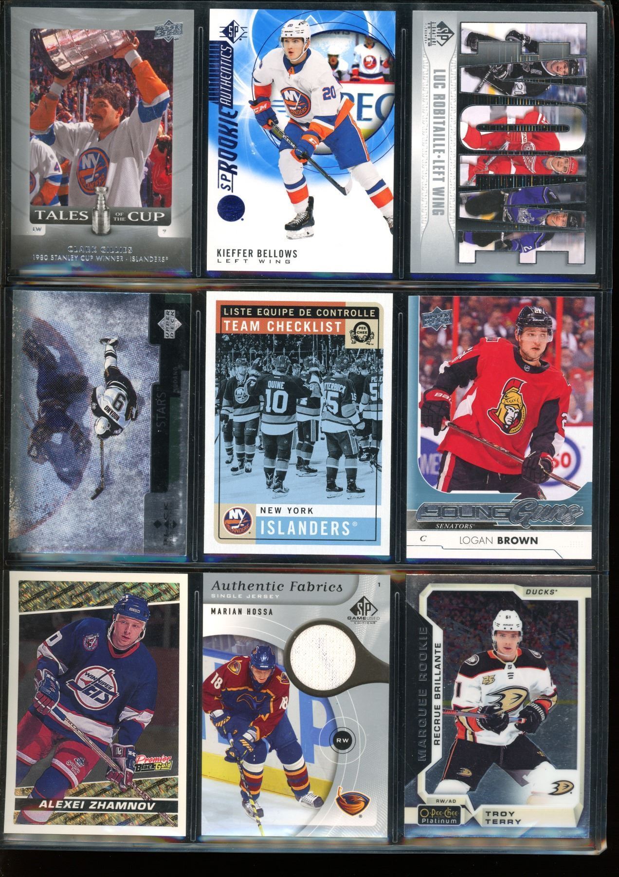 9 NHL Rookie & Insert Hockey Cards Various Teams