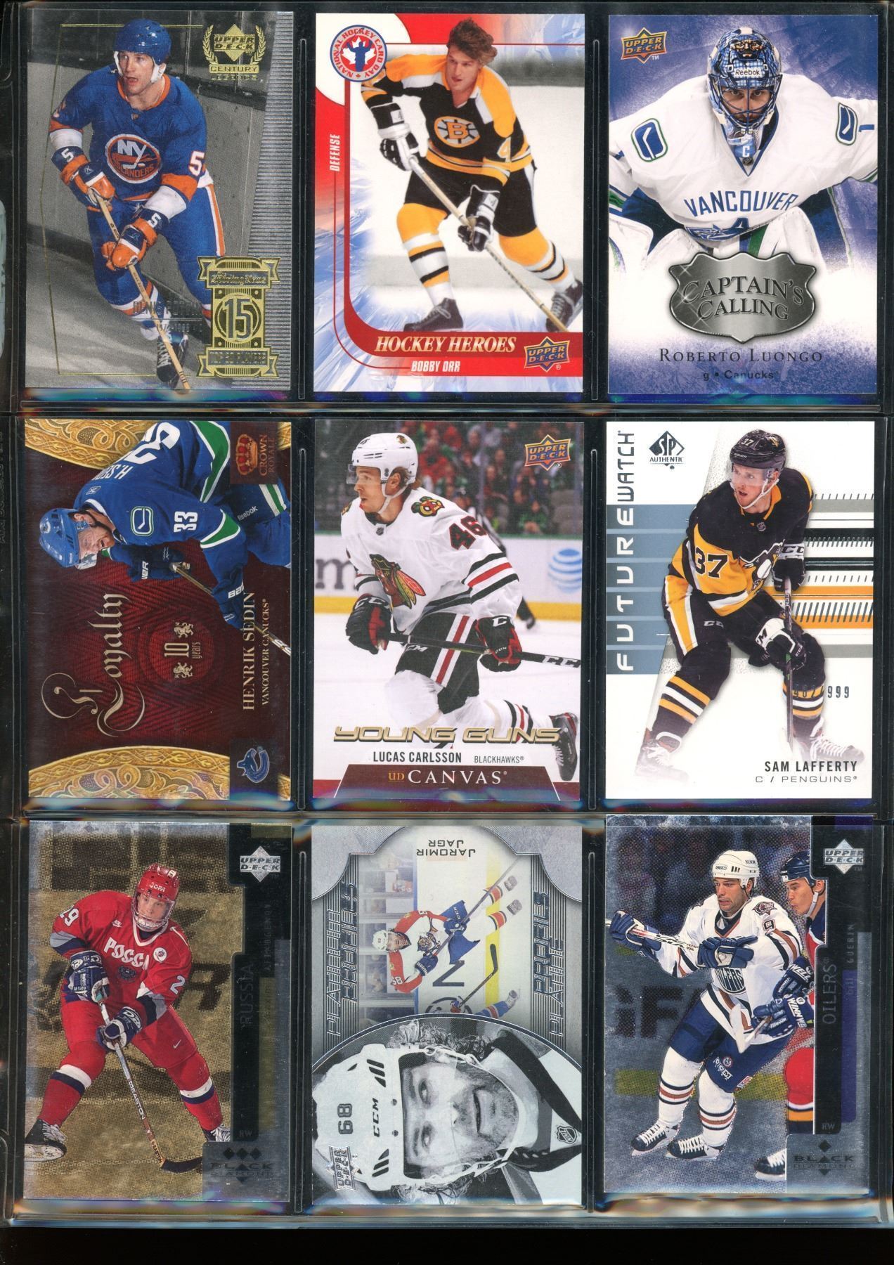 9 NHL Rookie & Insert Hockey Cards Various Teams