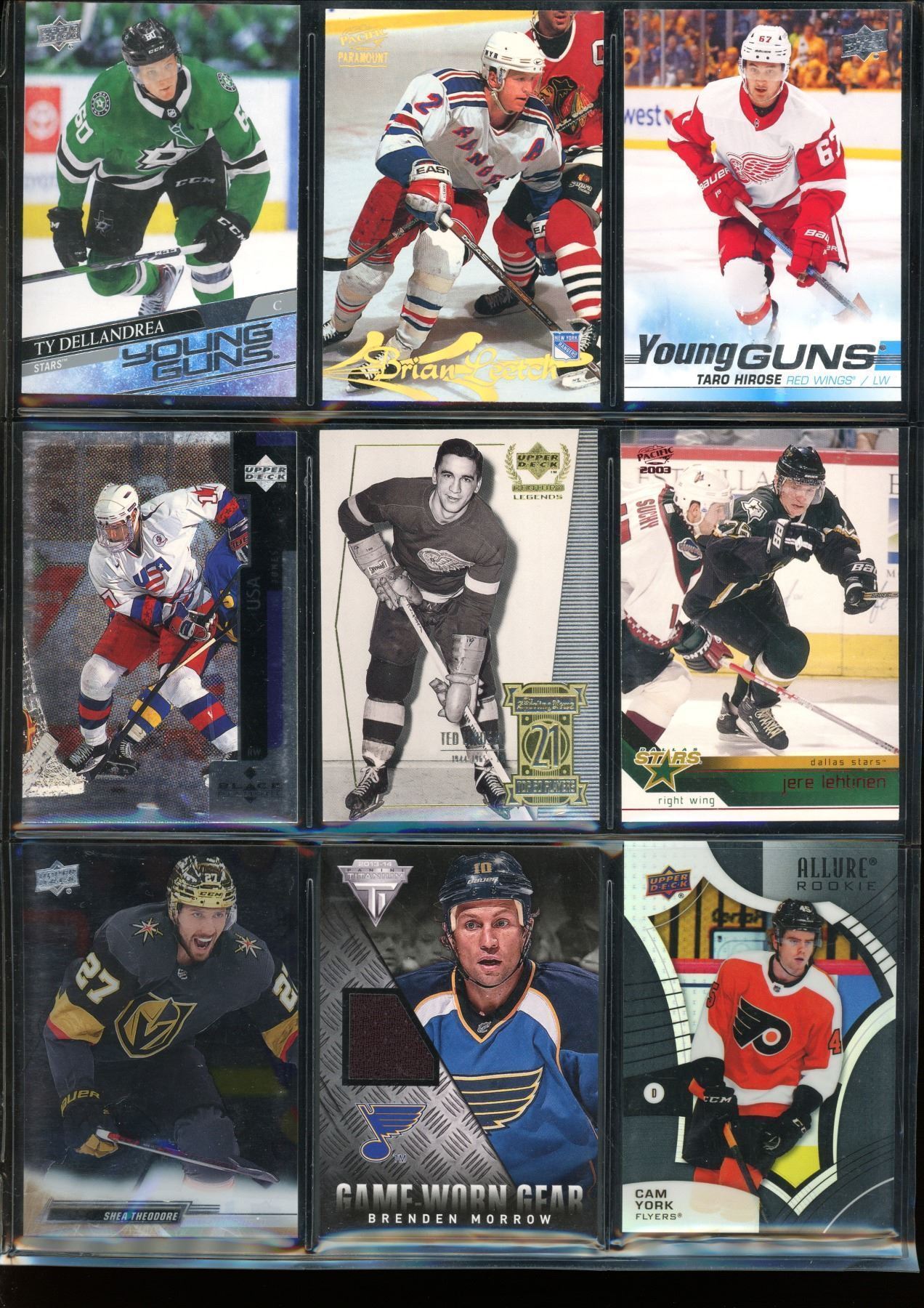 9 NHL Rookie & Insert Hockey Cards Various Teams