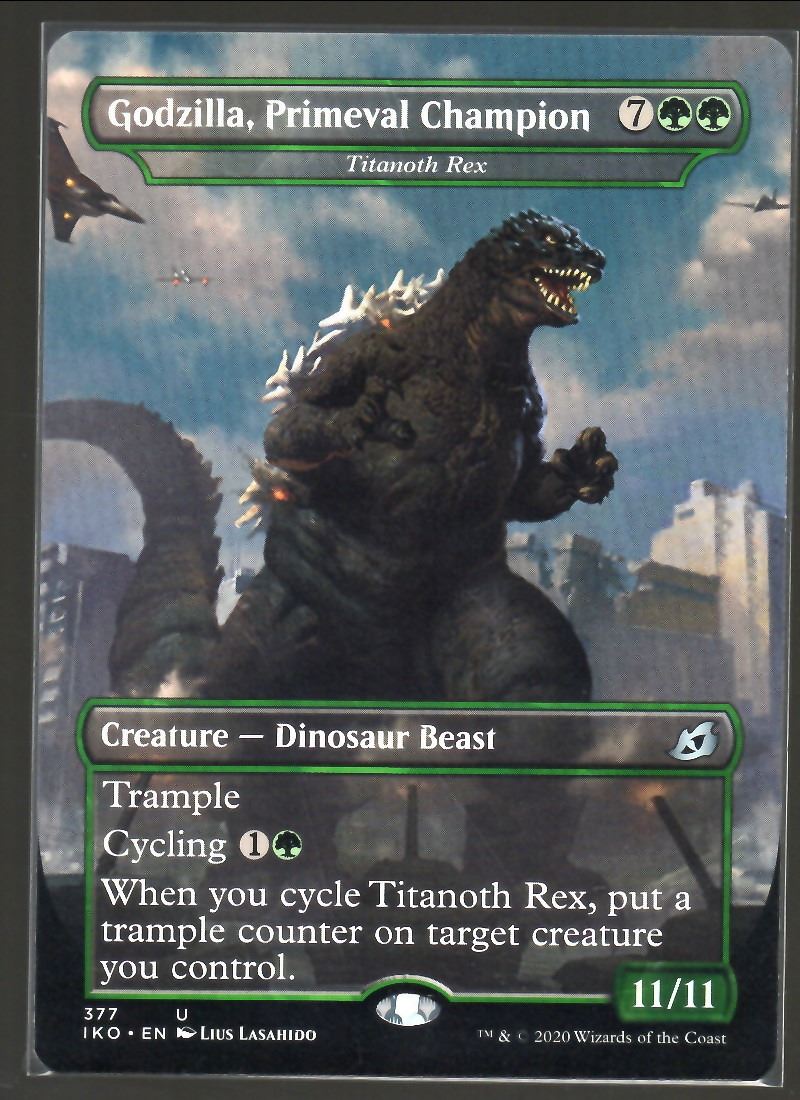 Magic the Gathering Godzilla, Primeval Champion -Titanoth Rex ...