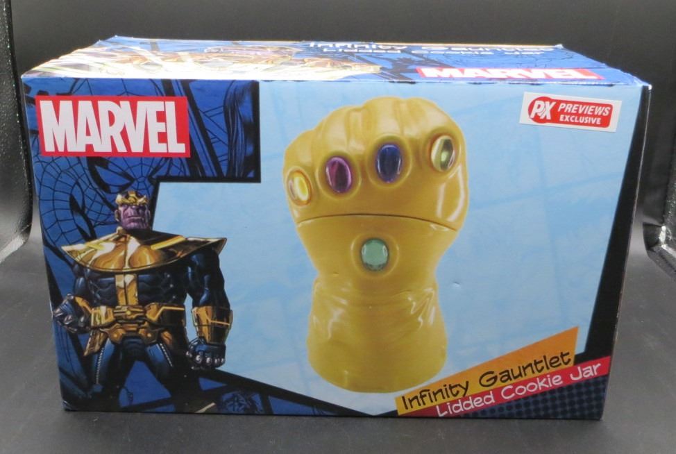 New Marvel Infinity Gauntlet Lidded Cookie Jar 12 Inches Tall