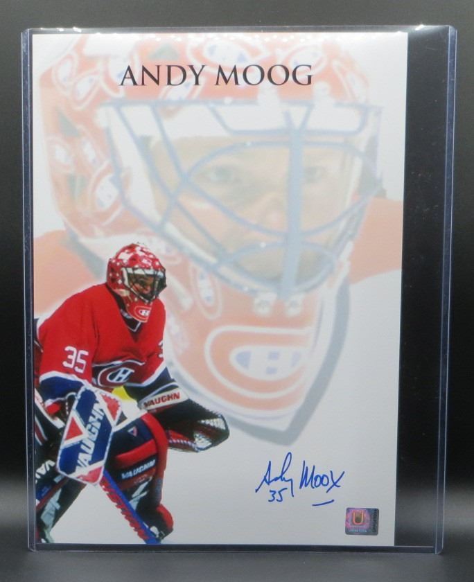 Andy Moog Montreal Canadiens Autographed 10x13 Photo With COA