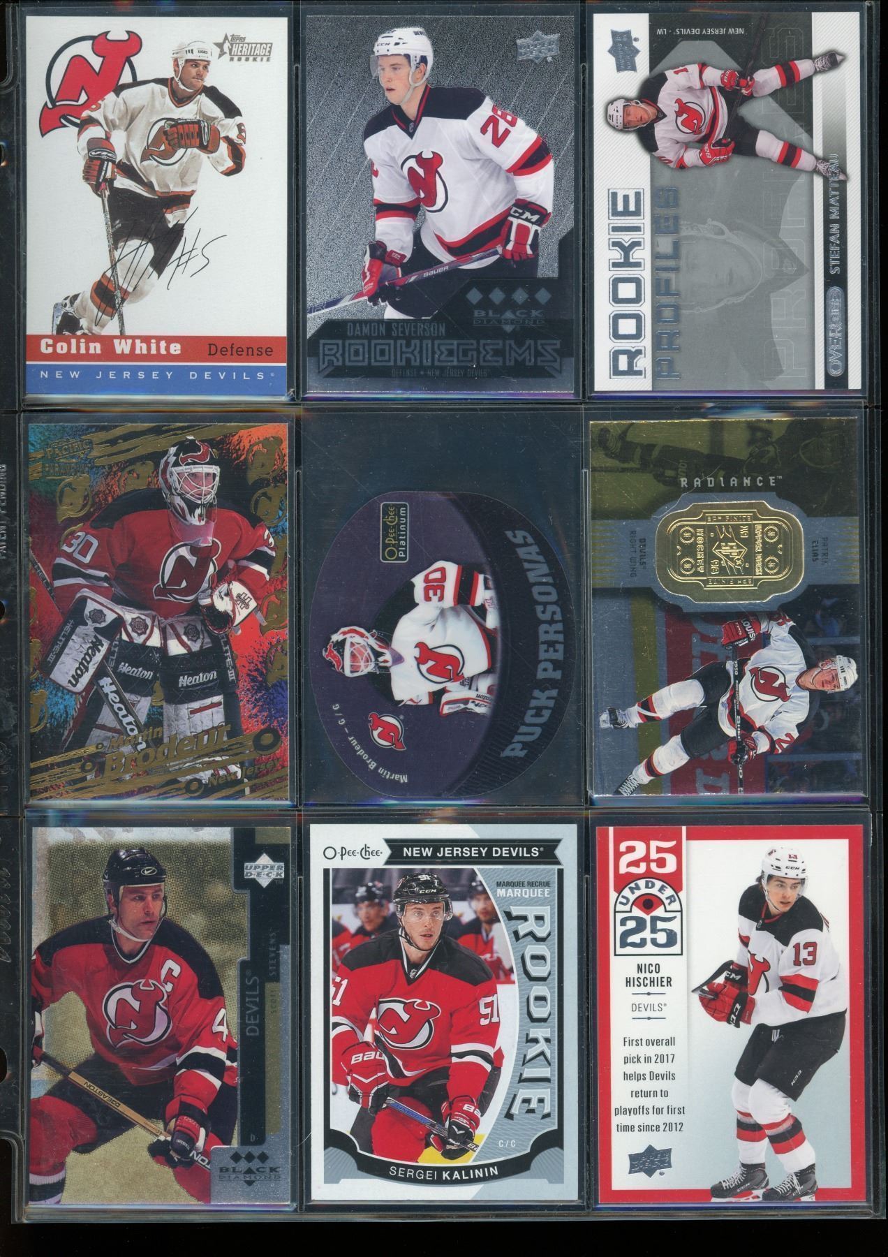 9 NHL New Jersey Devils Rookie & Insert Cards