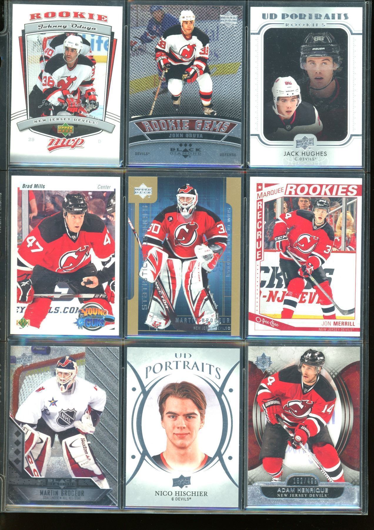 9 NHL New Jersey Devils Rookie & Insert Cards