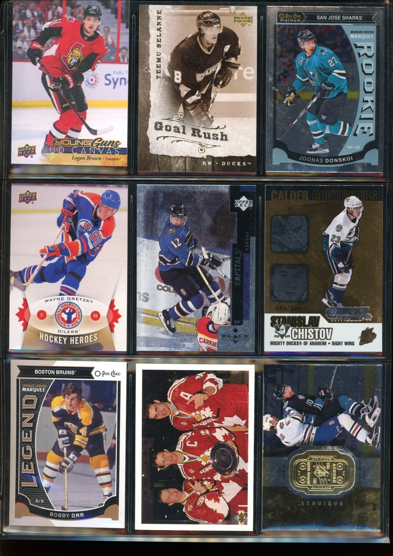 9 NHL Rookie & Insert Hockey Cards Various Teams