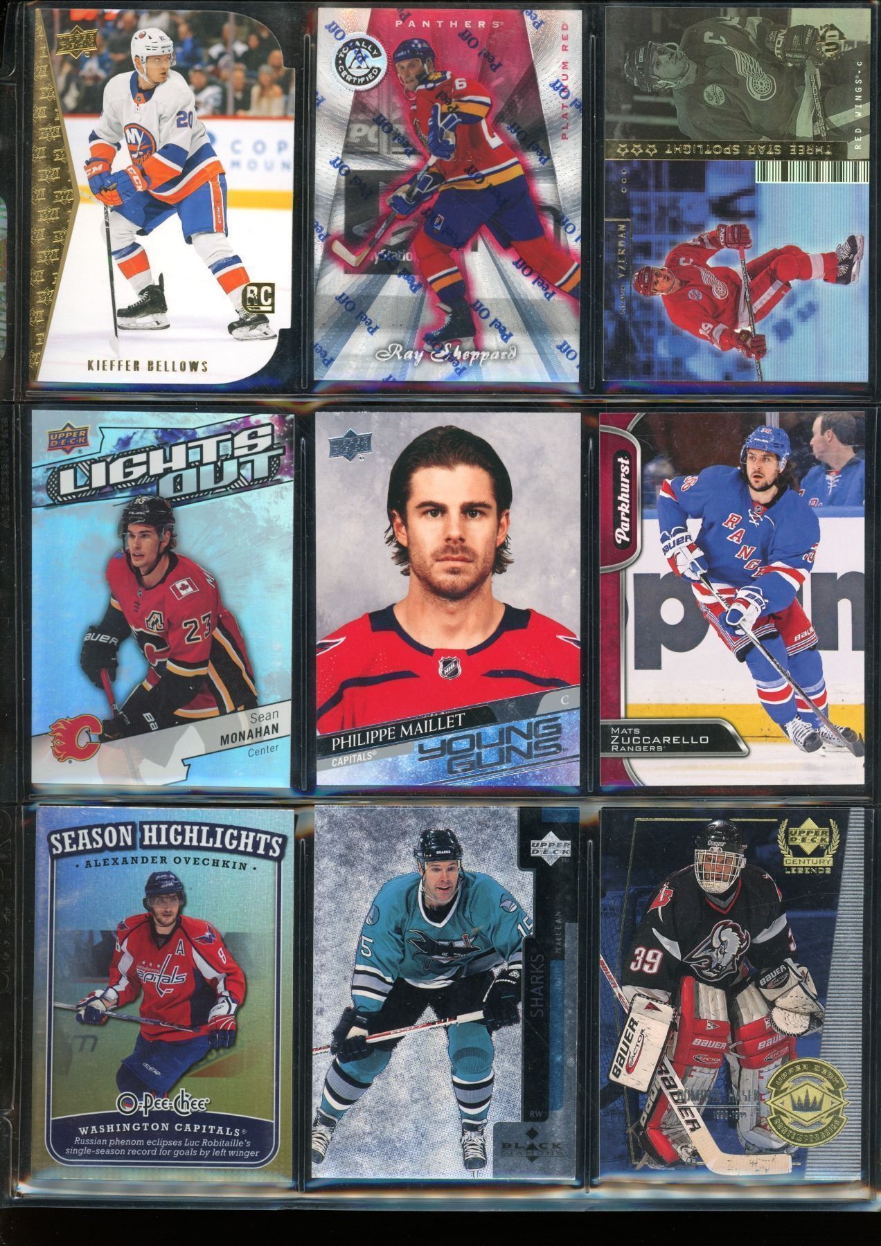 9 NHL Rookie & Insert Hockey Cards Various Teams
