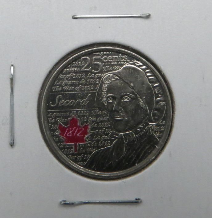 2013 Canadian Colorized Quarter Laura Secord 25 Cent Coin