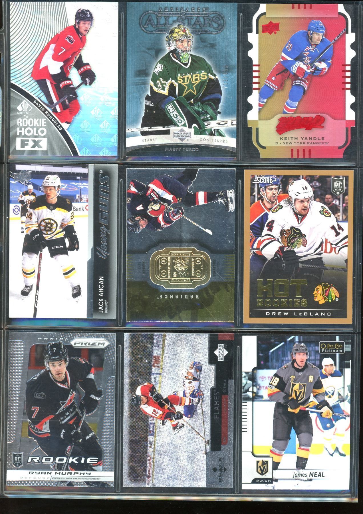 9 NHL Rookie & Insert Hockey Cards Various Teams