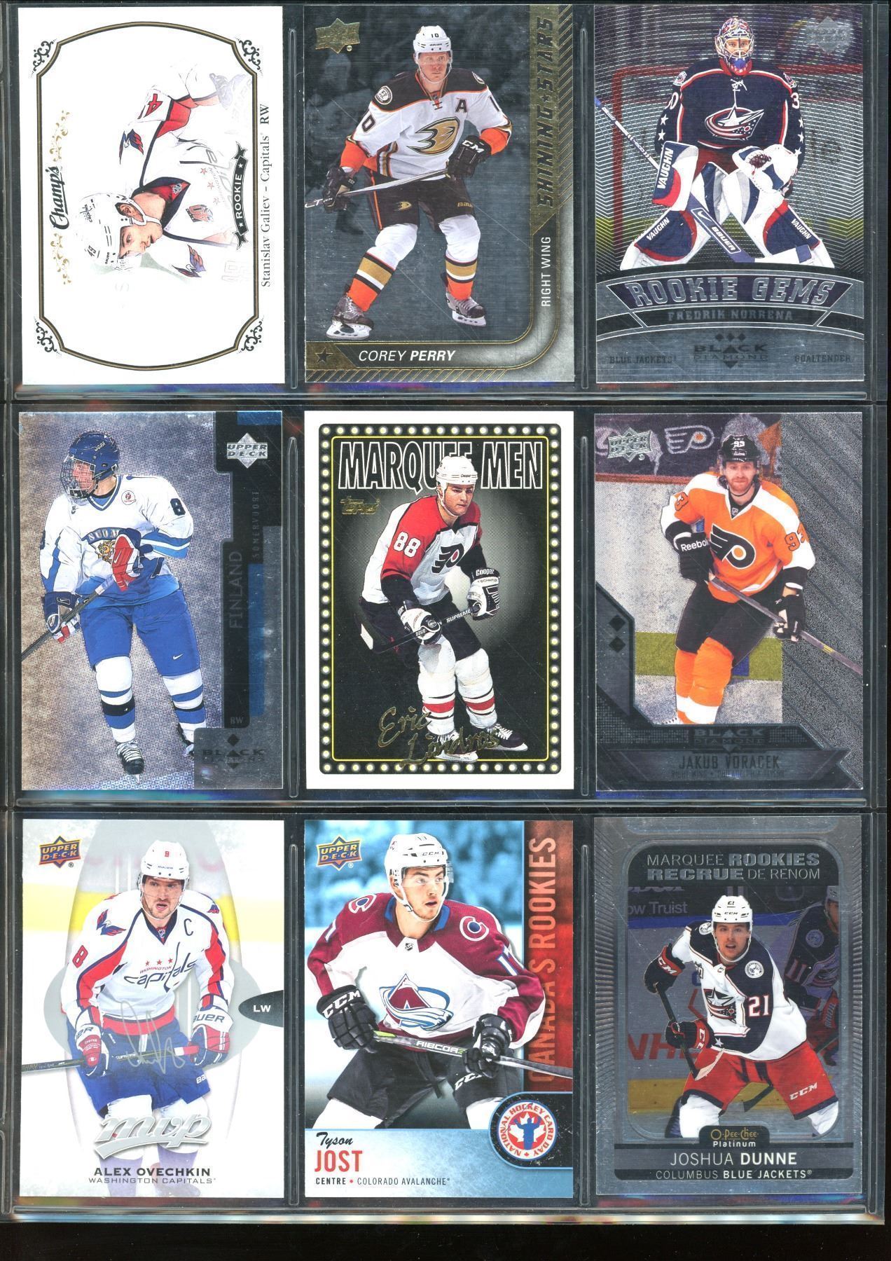 9 NHL Rookie & Insert Hockey Cards Various Teams