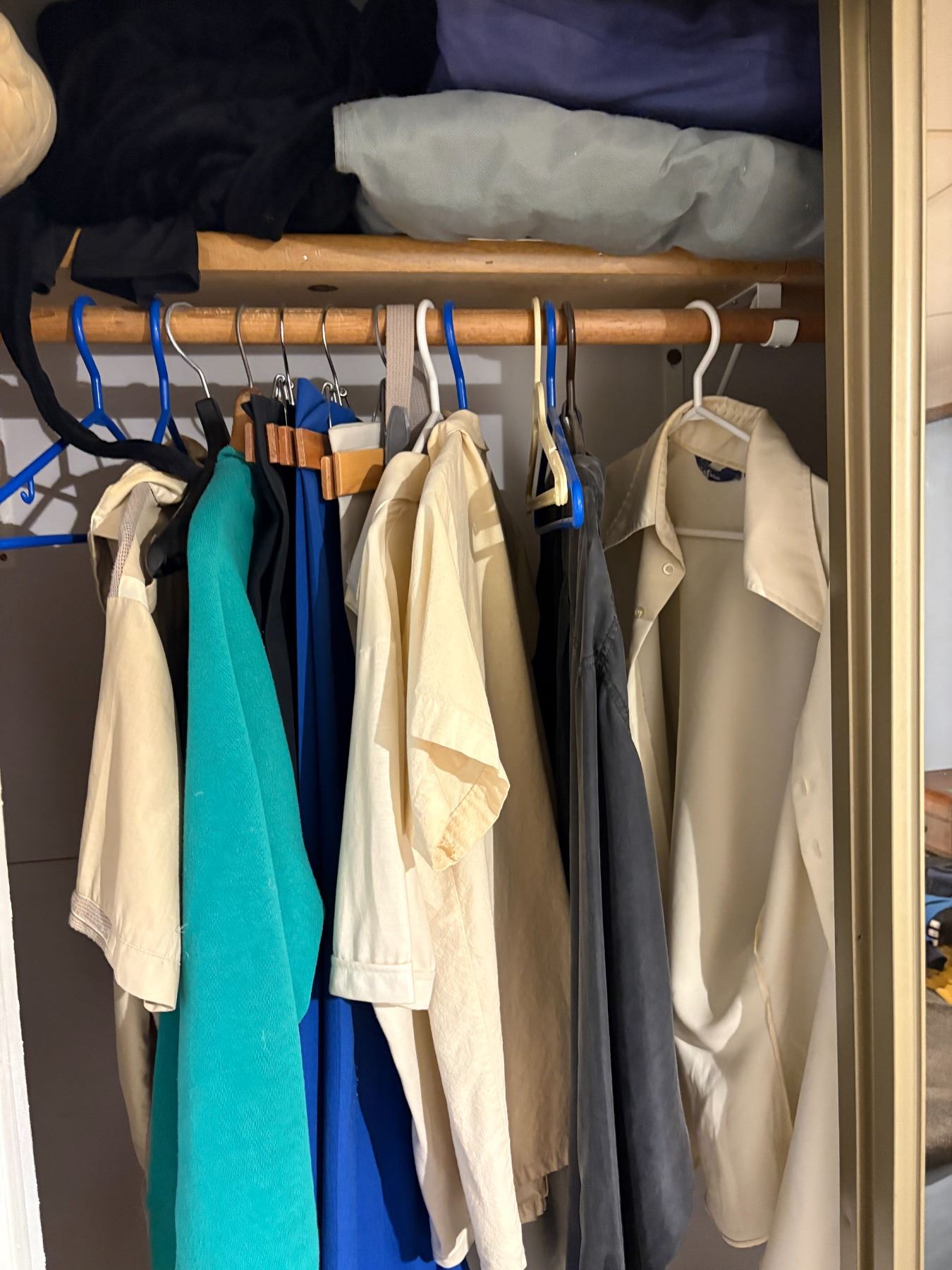 Qty of clothes, laundry hamper & chair