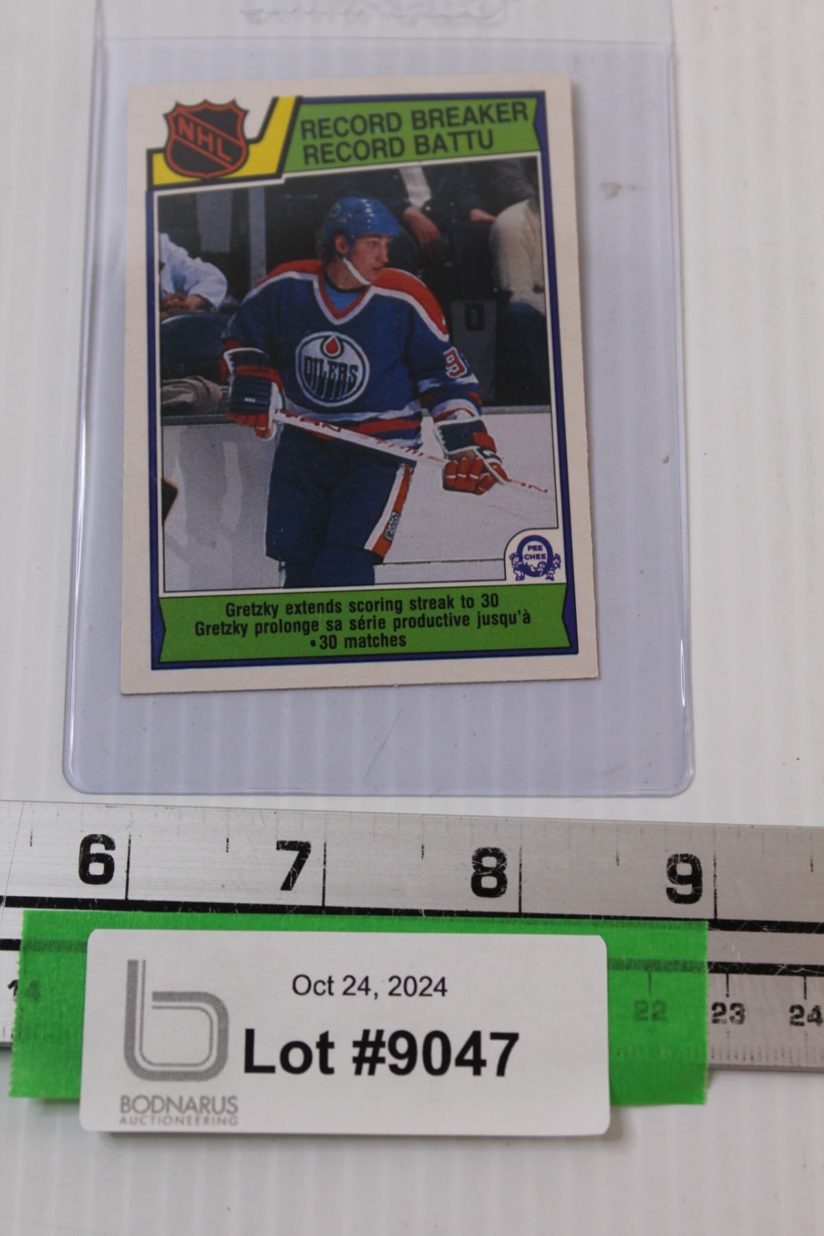 Wayne Gretzky OPC 1982-83 Scoring Streak Record Hockey Card - Bodnarus Auctioneering