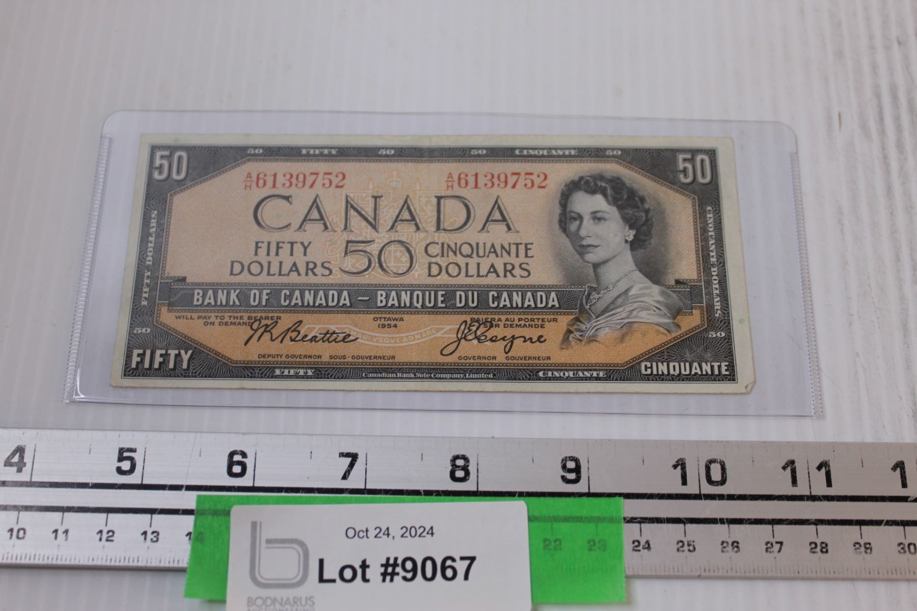 ^ Canadian Fifty Dollar Bill - 1954