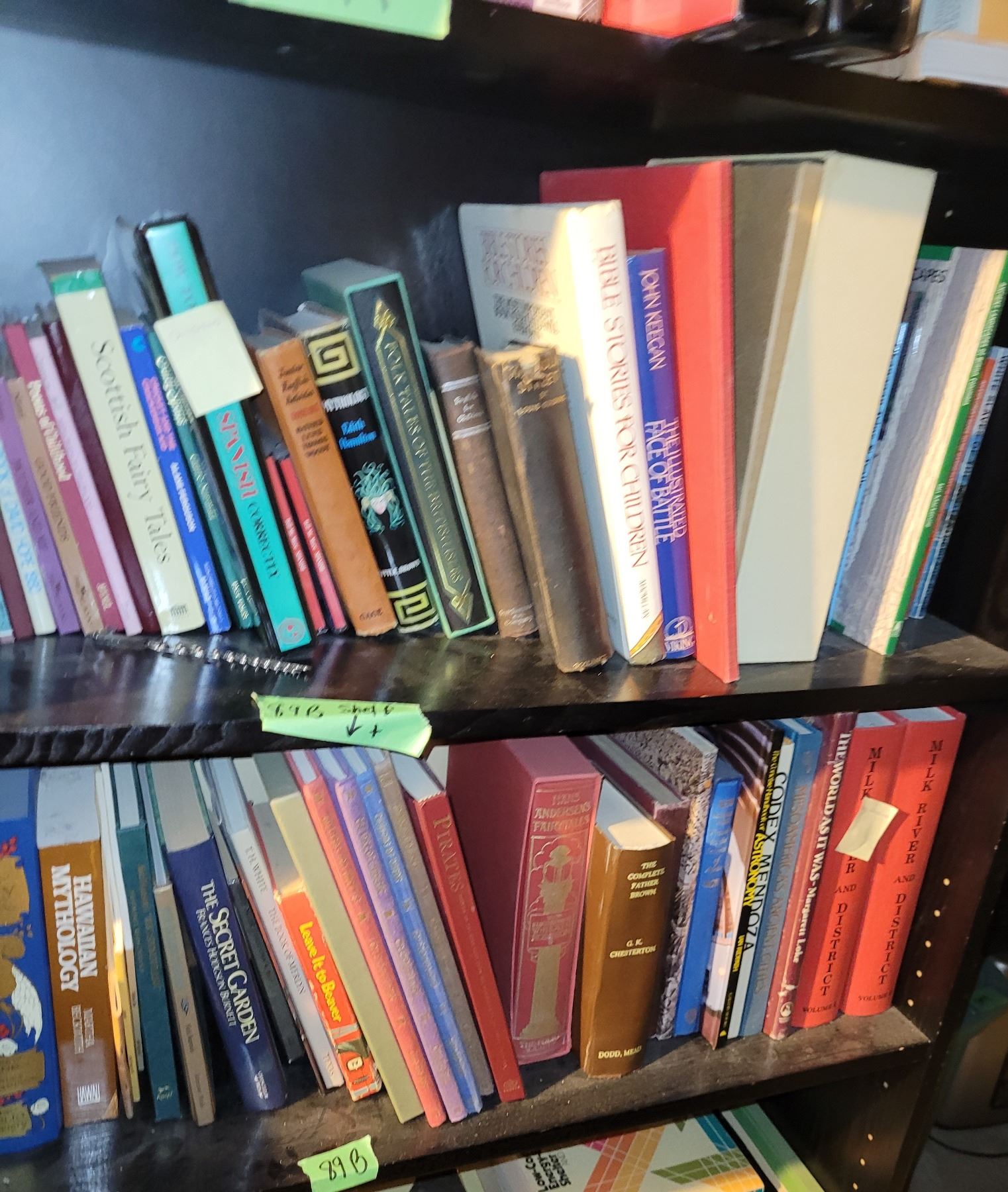 2 Shelves of Various Books - See Photos for Titles