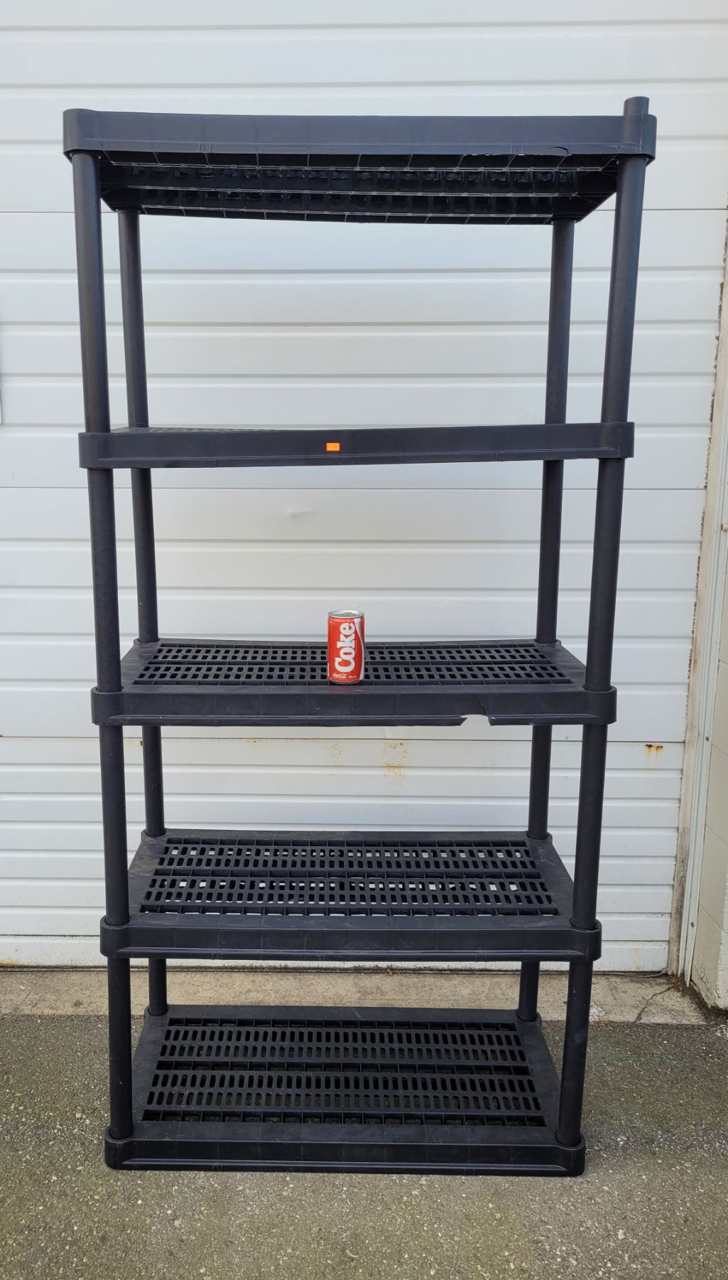 Black Plastic Shelving Unit