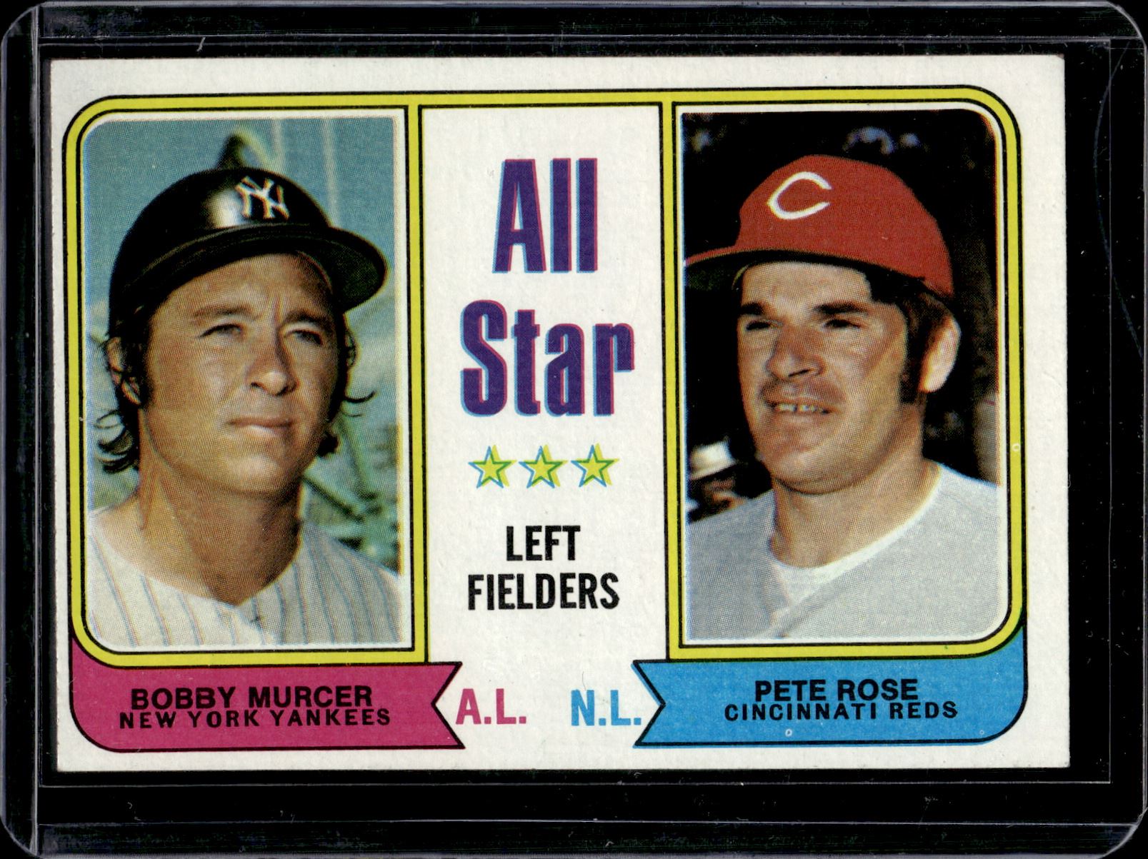 All Star Left Fielders Pete Rose & Bobby Murcer 1974 Topps #336