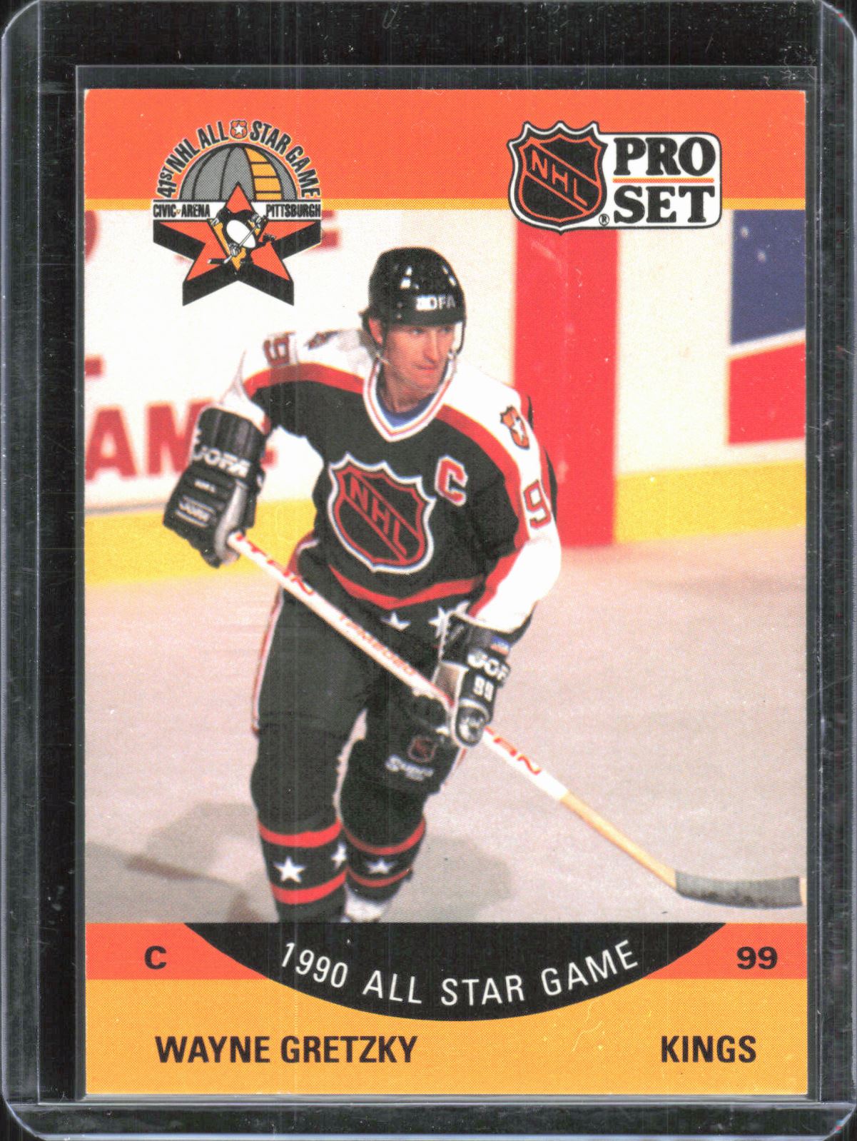 Wayne Gretzky. 1990 All Star Game Card. Pro set. Stanley Cup.