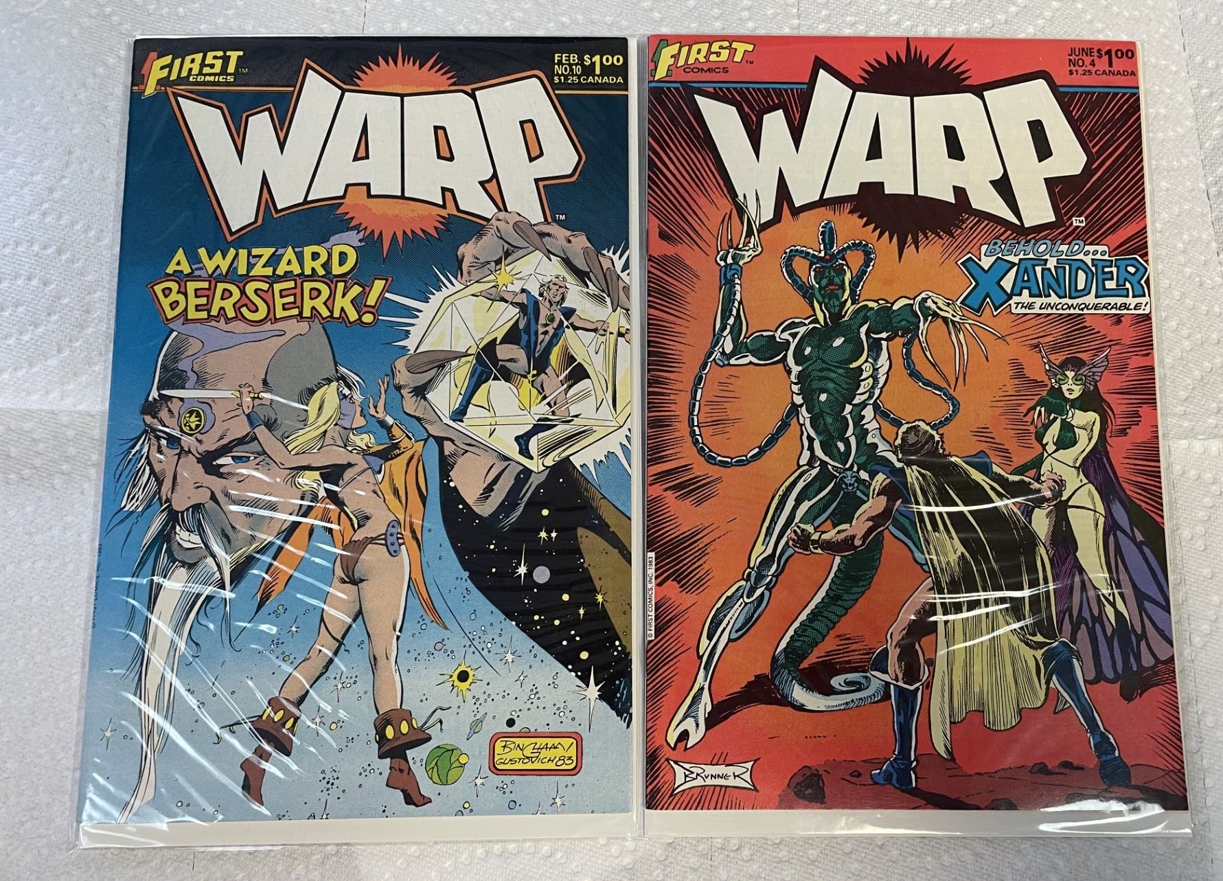 First Comics WARP No. 4 and No. 10