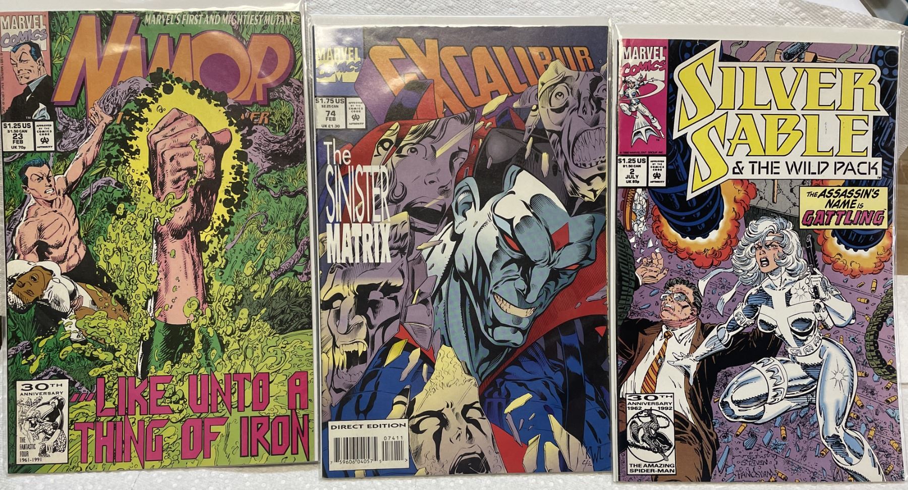Silver Sable and the Wild Pack #2, Excalibur #74 and Manor 30th Edition