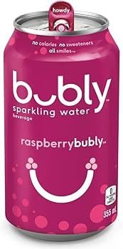12 X 355ML BUBLY SPARKLING WATER RASPBERRY