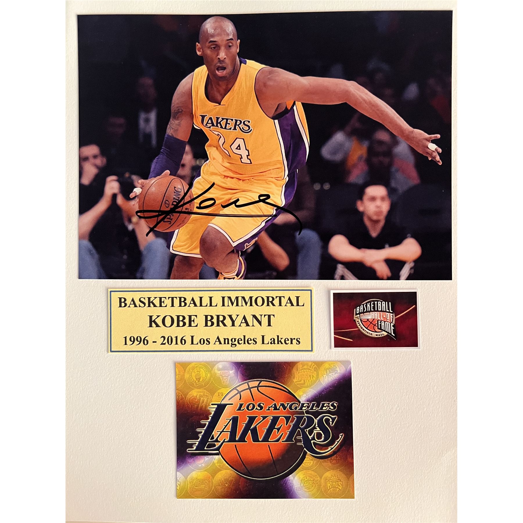 LA Lakers Kobe Bryant signed photo
