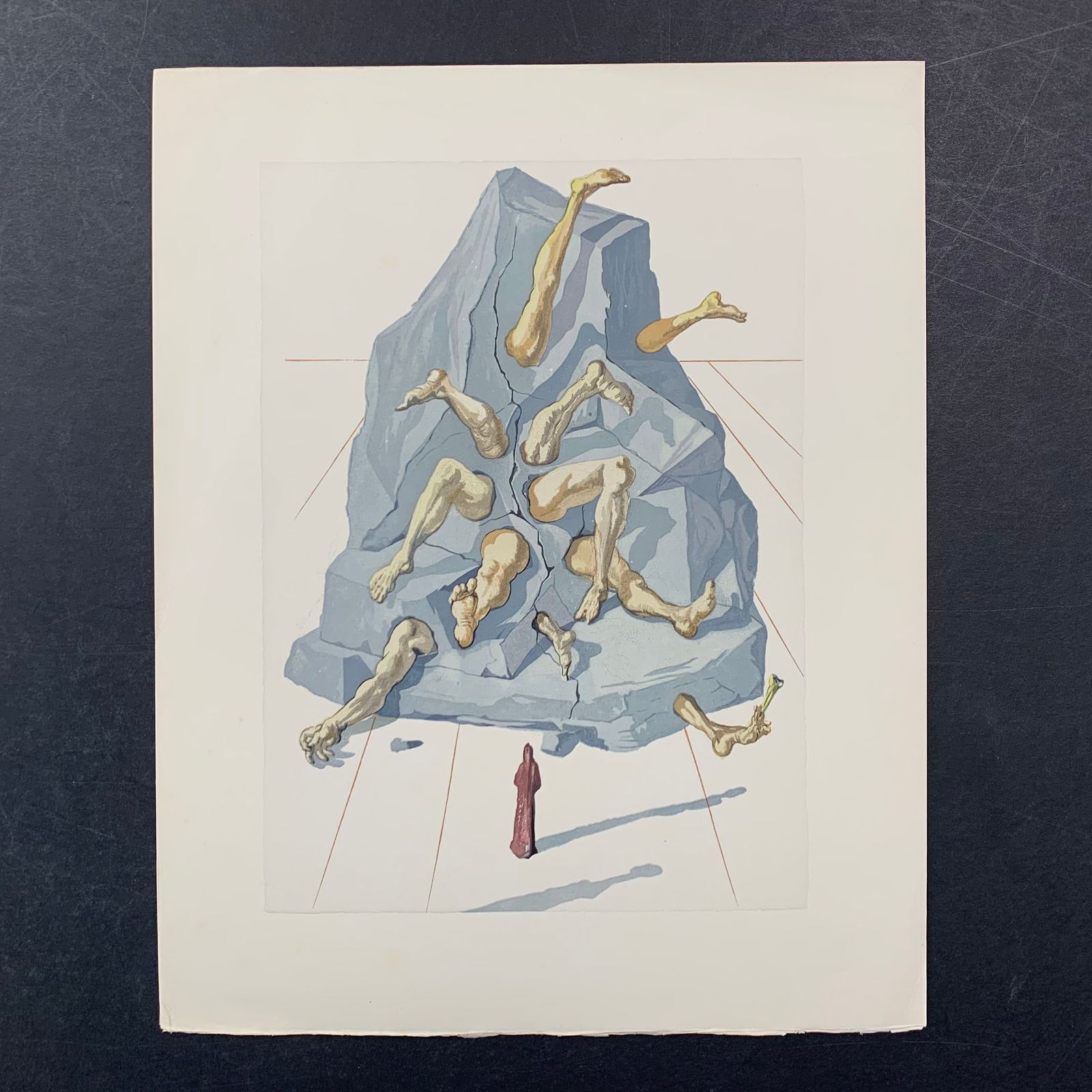 Salvador Dali's "Hell Canto 21" Illustration from "La Divine Comedie"