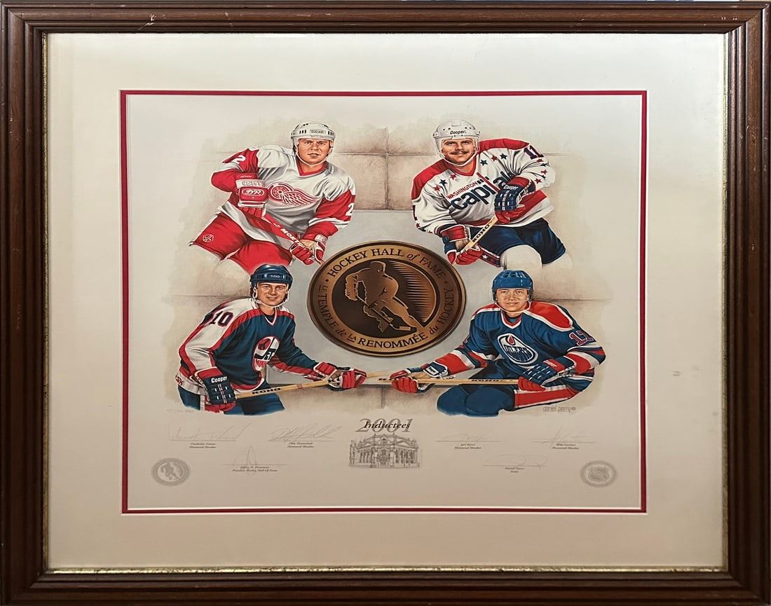 Daniel Parry's "Inductees 2001" Limited Edition Print w/ 5 Autographs