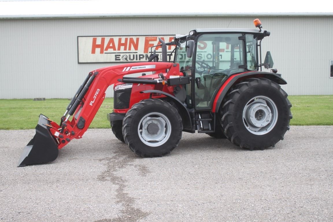 MF 4710 4wd tractor, cab, air, FL 3723 loader, 1112 hours