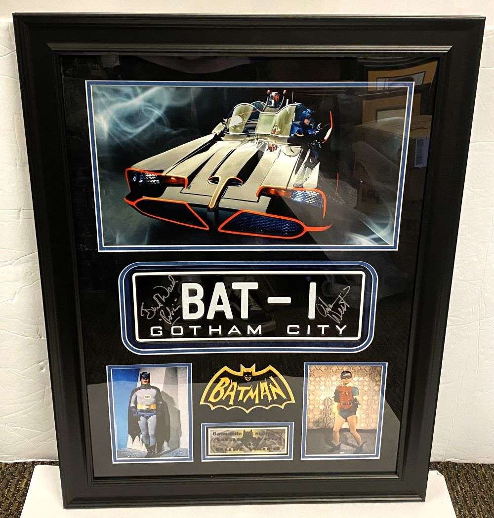 Original Batman Signed Graphic / License Plate