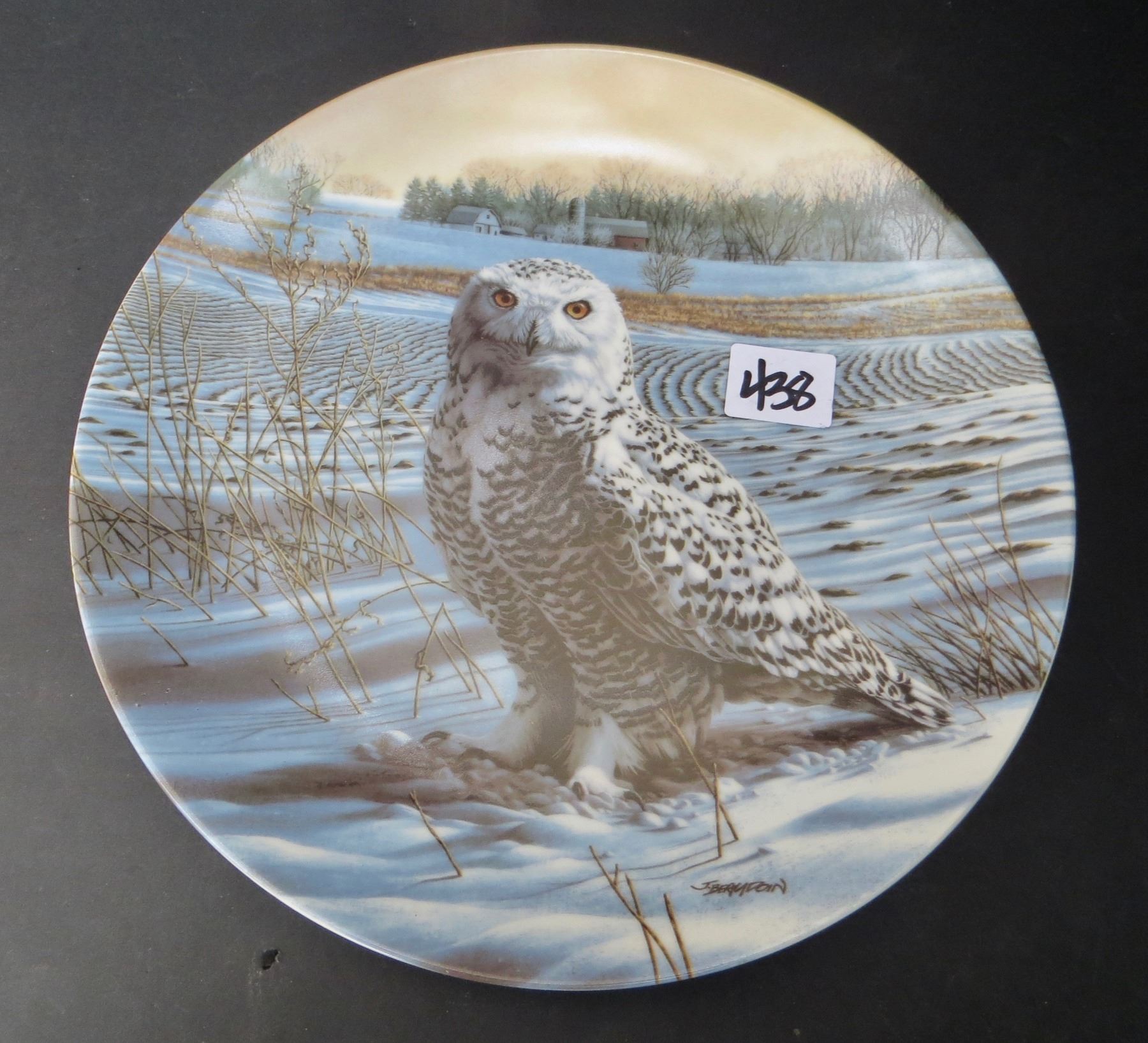 1980s "The Snow Owl" décor plate by Jim Beaudoin, limited Ed. - Schmalz ...