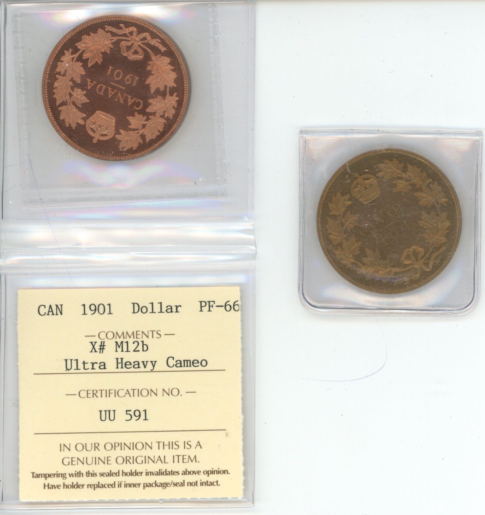 Pattern Coins Struck for Consideration, never issued 2- CDN Dollars 1 ...