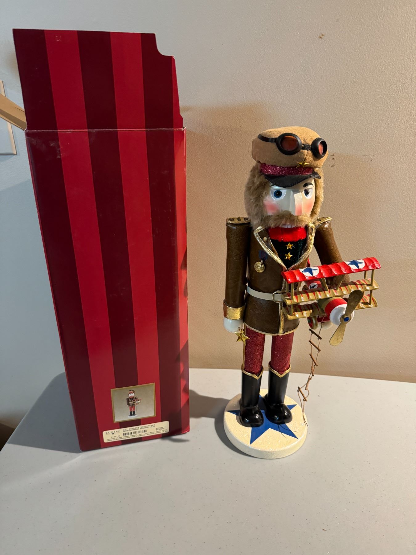 Bombay aviator nutcracker 18 inch
