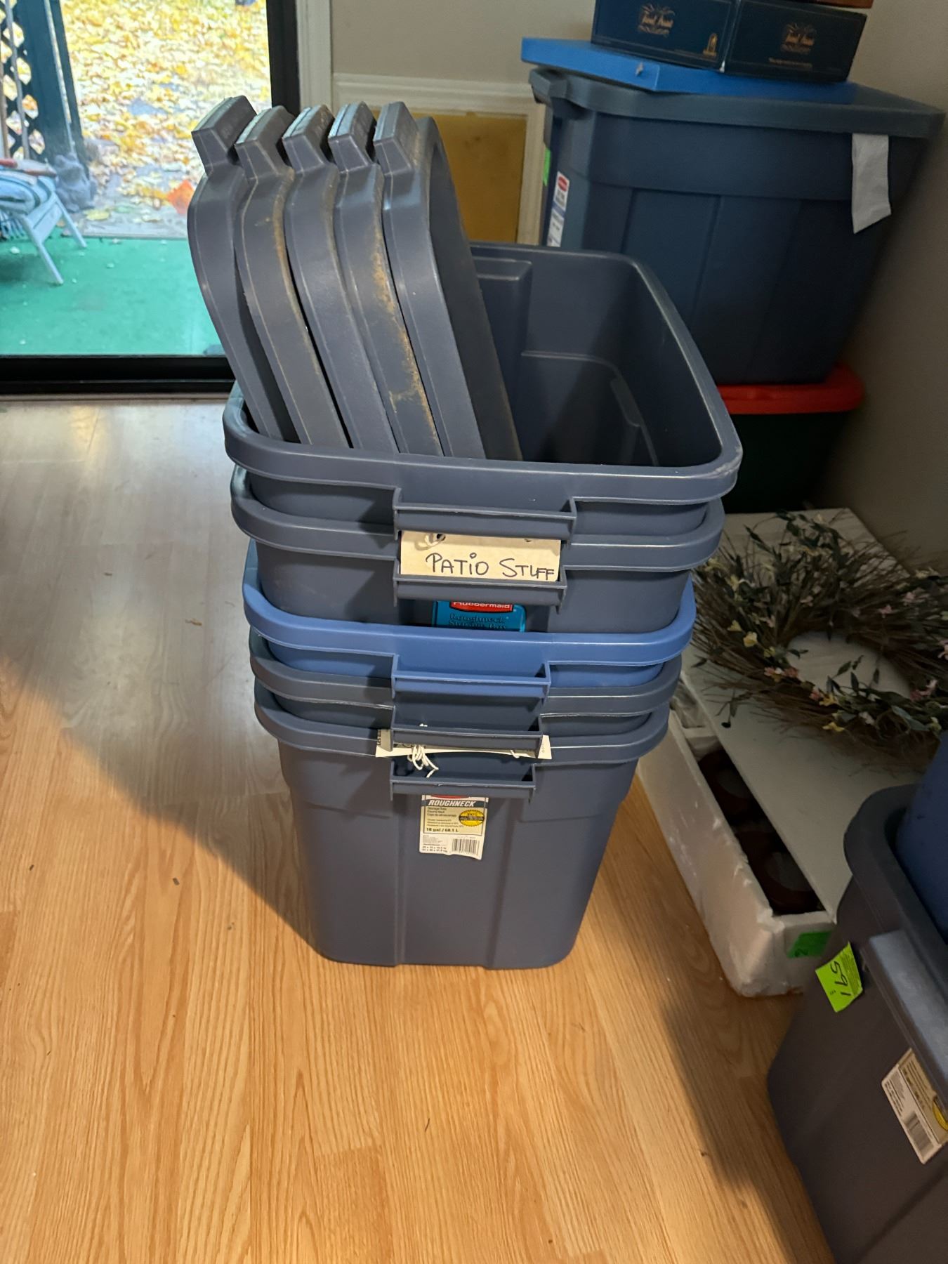 5 bins with lids