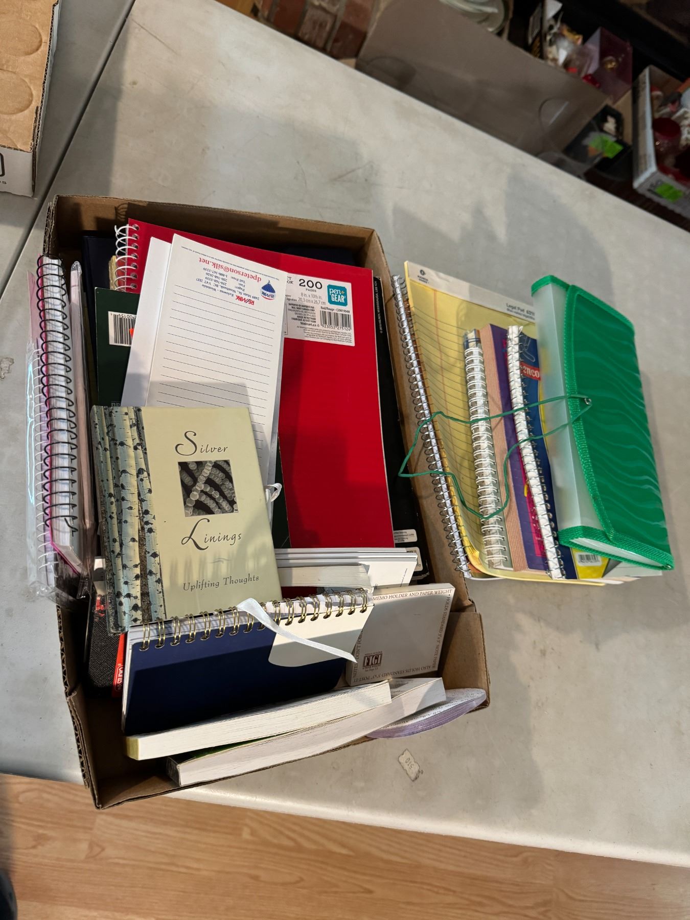 Notebooks and stationary and notepads