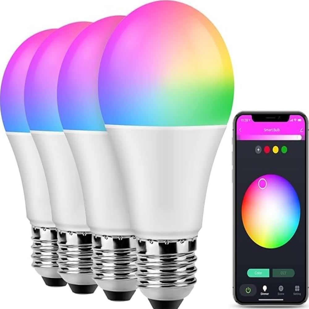Smart Led Bulbs Bluetooth Control 4 Pcs