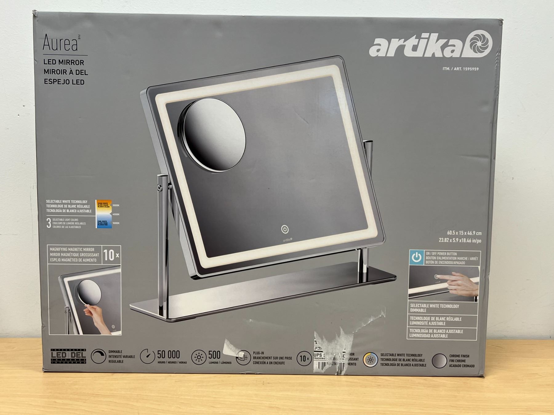 Artika Aurea LED Mirror - Chrome Finish - see photos for details ...