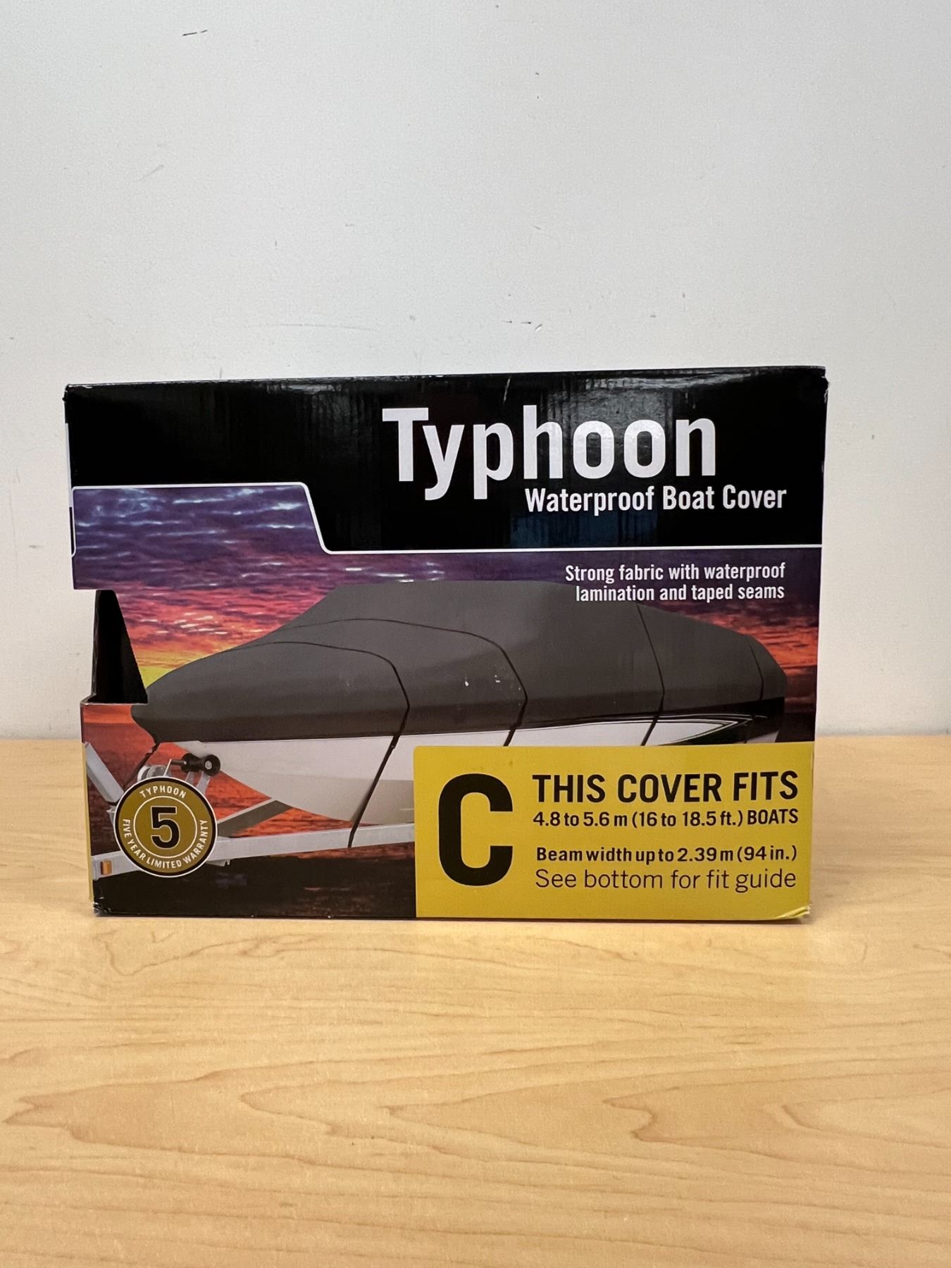 Typhoon Waterproof Boat Cover - see photos for size and details