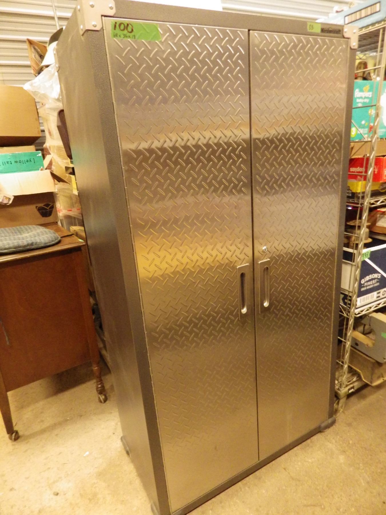 Mastercraft two door storage cabinet with shelving