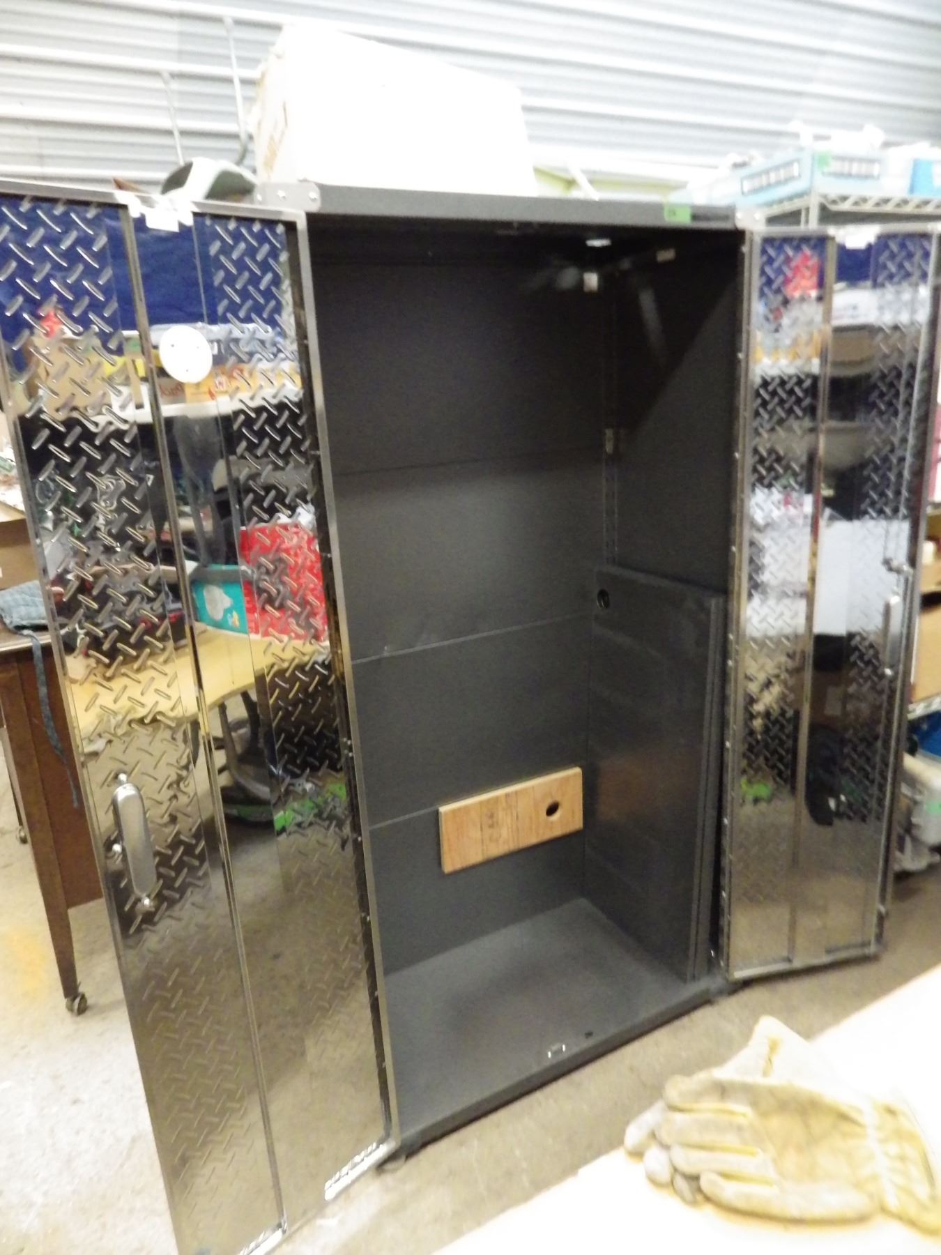 Mastercraft two door storage cabinet with shelving