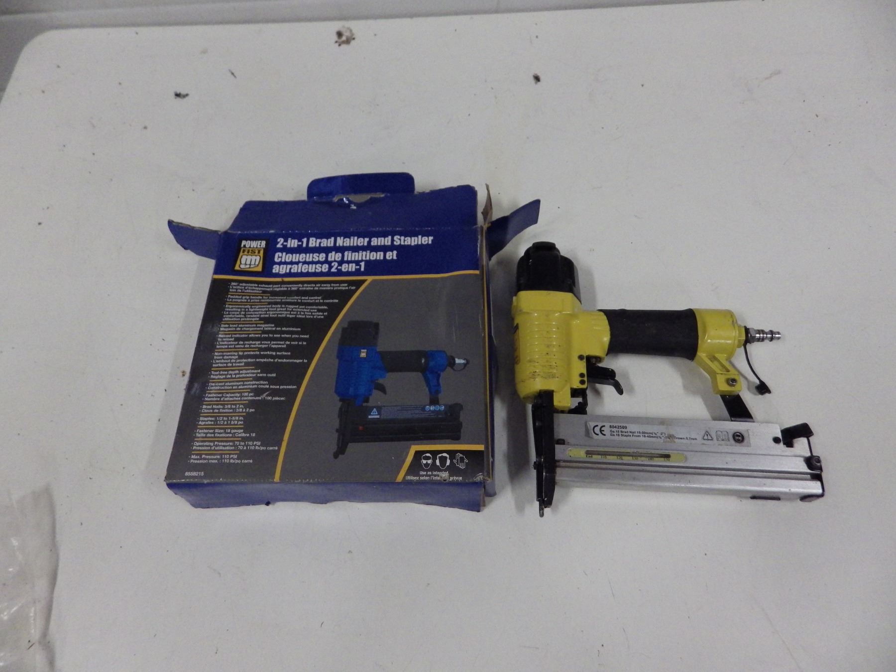 power fist two in 1 Brad nailer and Stapler