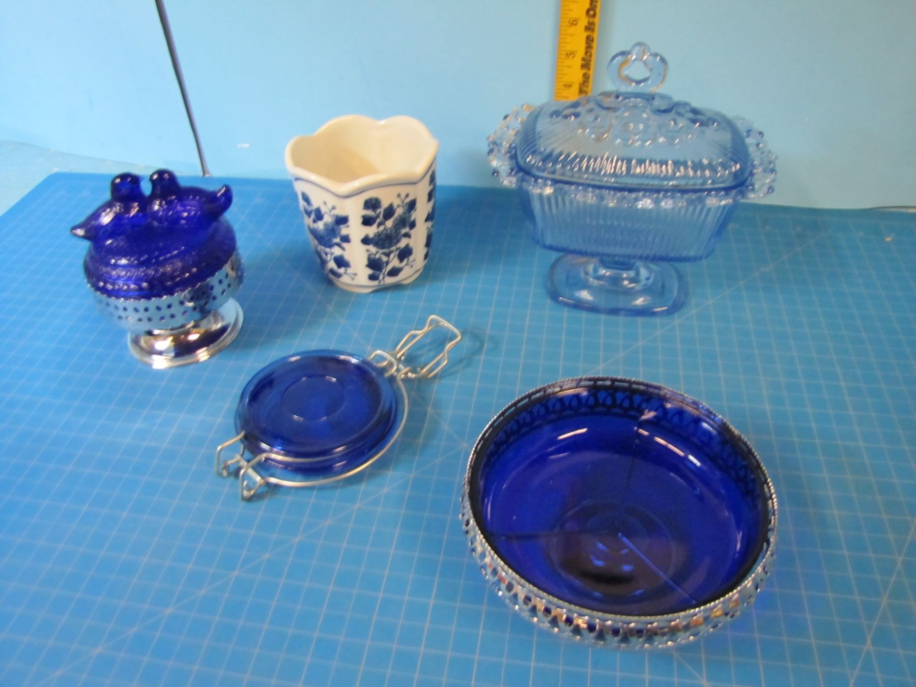 blue Glassware