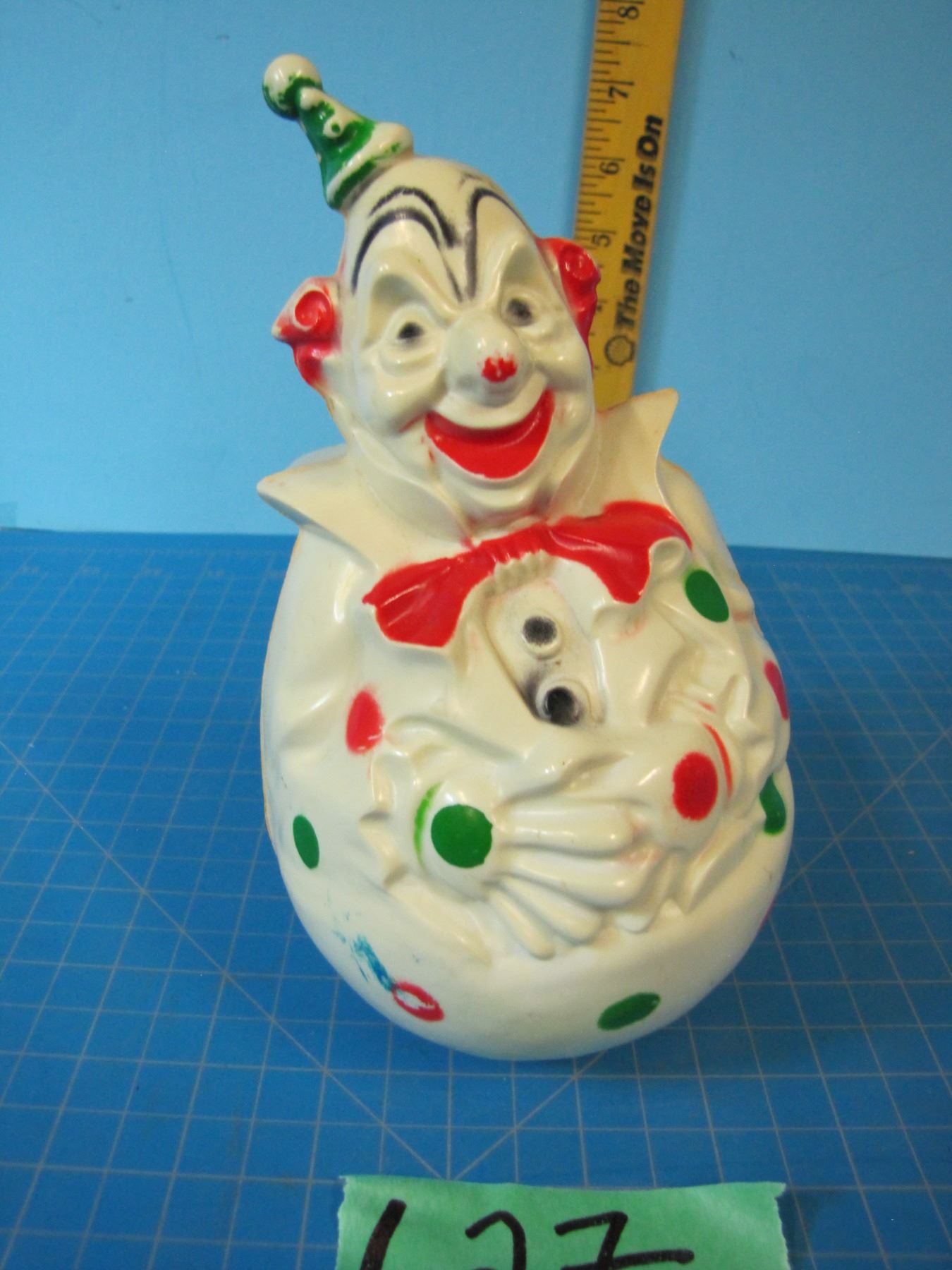vintage child Roly Poly clown toy