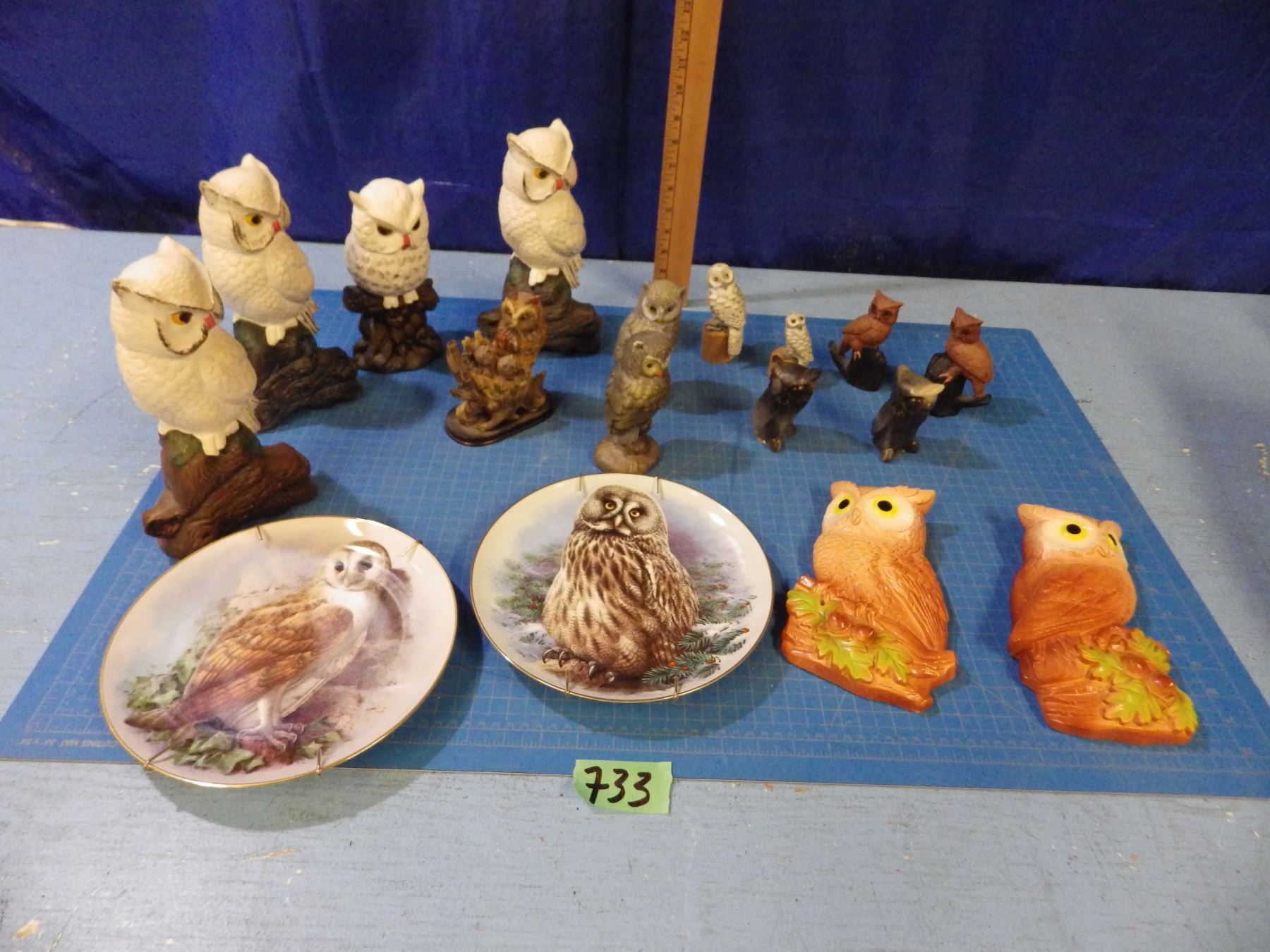 Collection of owl themed items