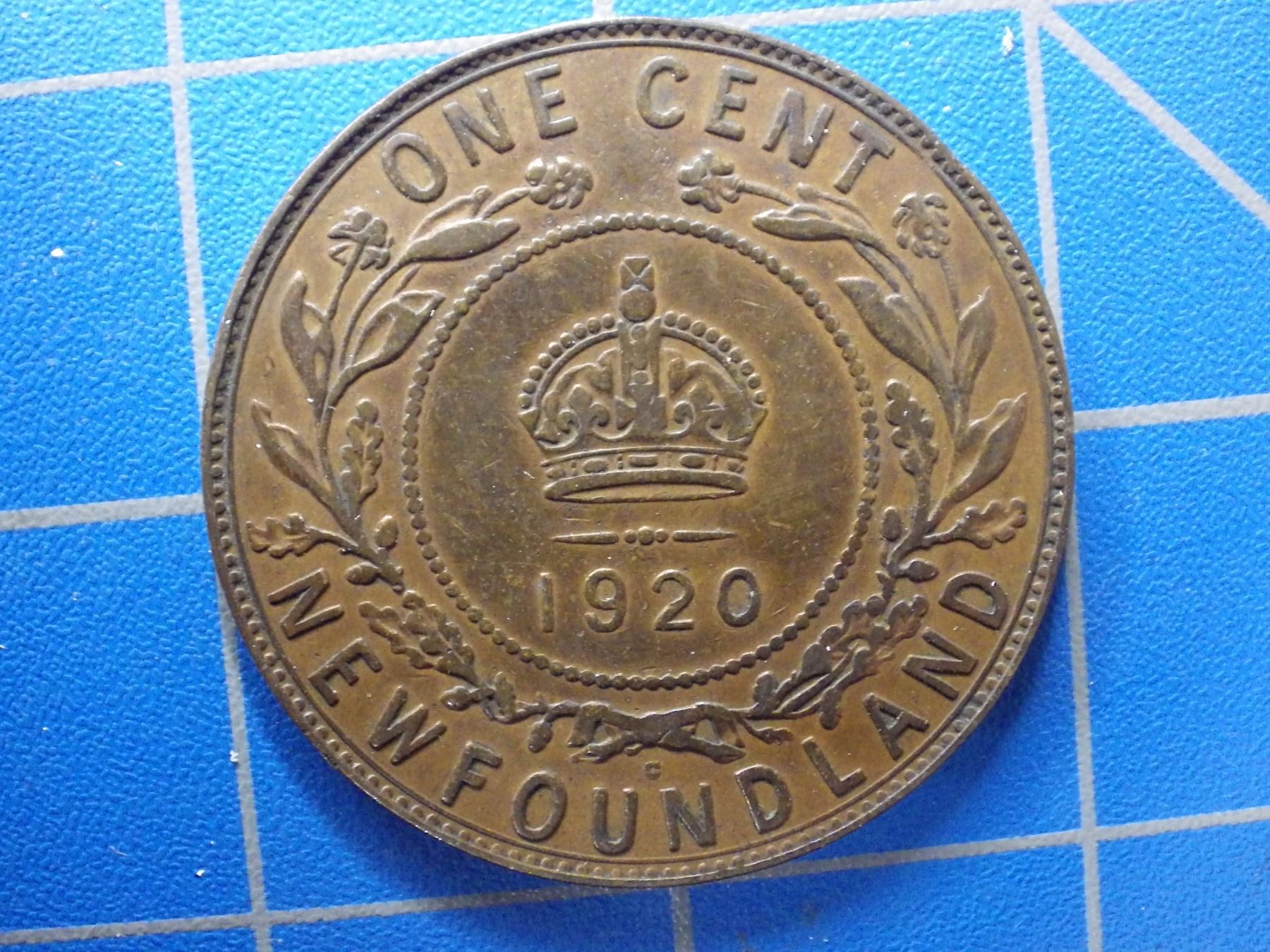 NEWFOUNDLAND ONE CENT 1920 "C" LARGE PENNY