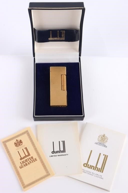 DUNHILL VINTAGE LIGHTER IN BOX WITH PAPERWORK