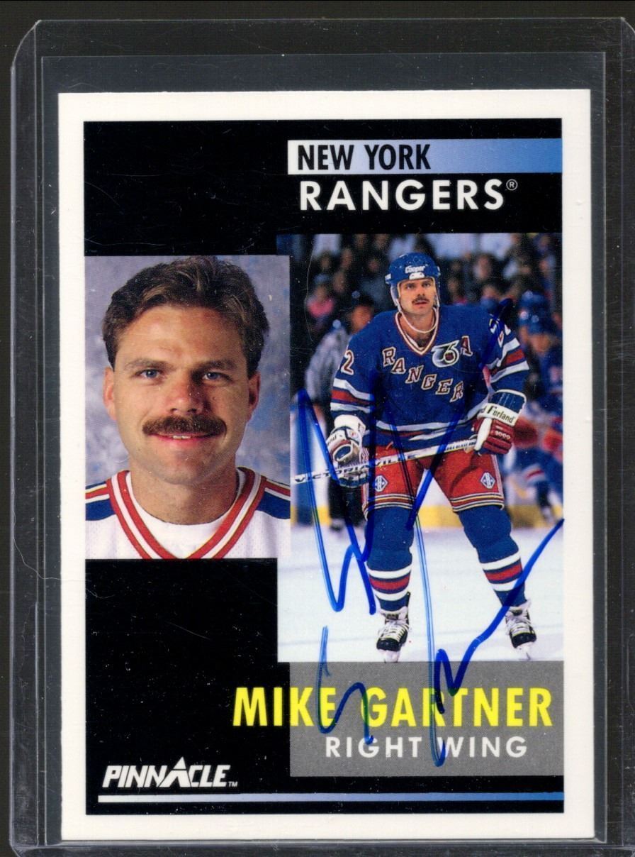 Mike Gartner New York Rangers Signed Card