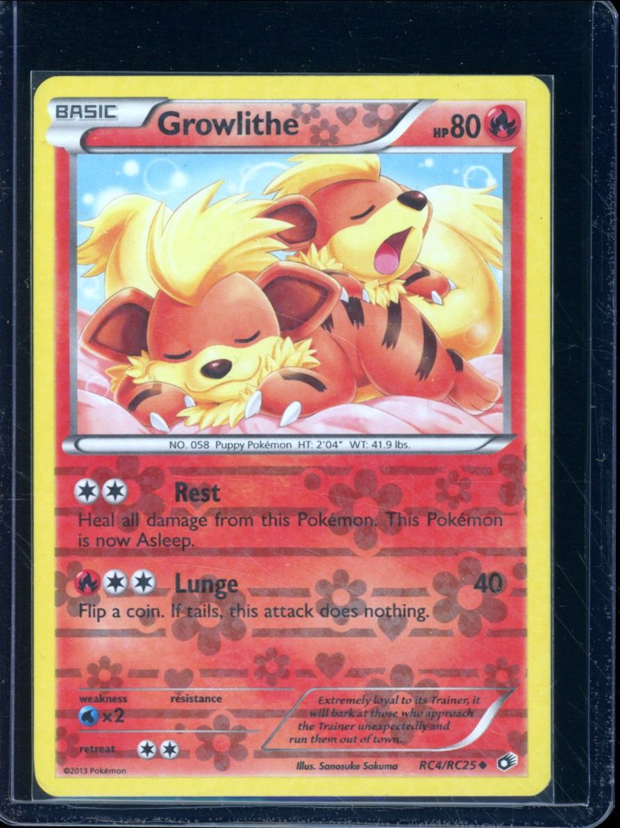 Pokemon Growlithe RC4/RC25 Pokemon Black & White Radiant Collection ...