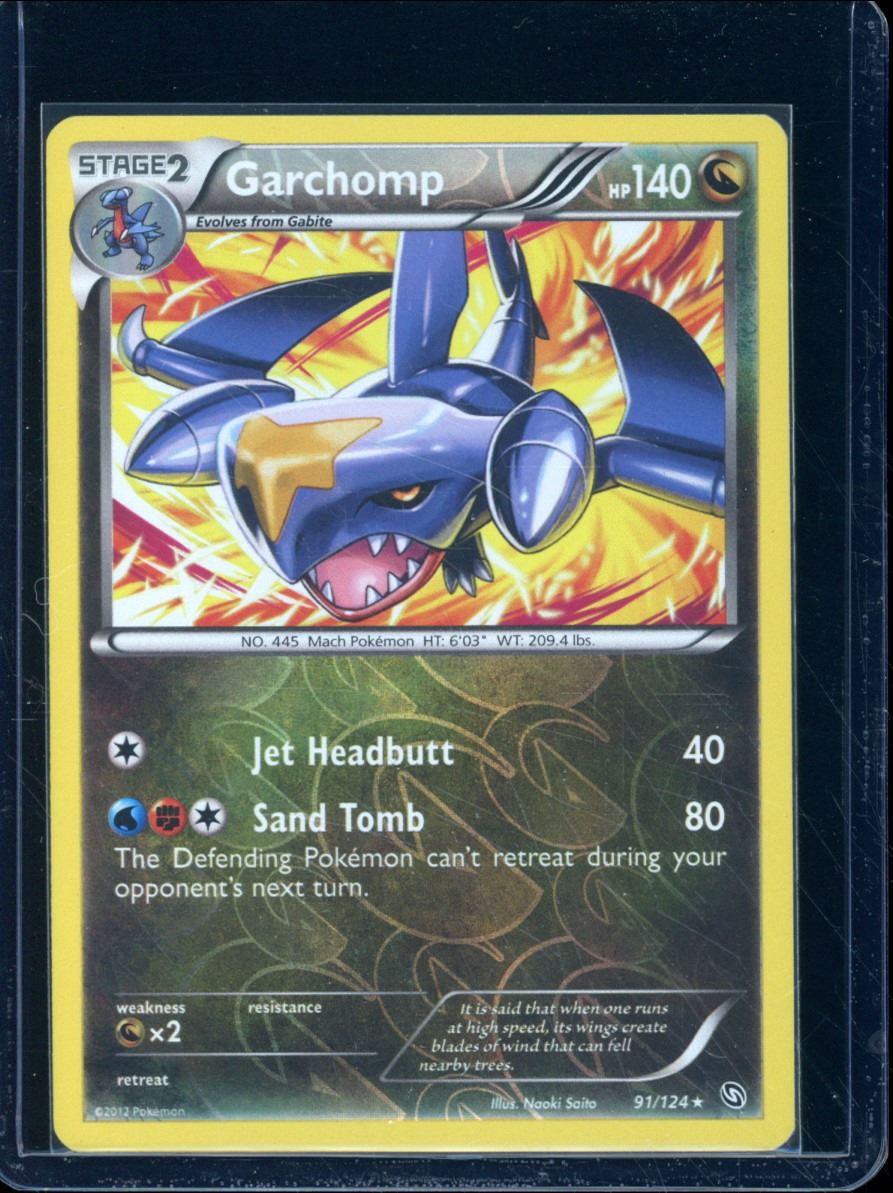 Pokemon Garchomp - 91/124 - Rare Reverse Holo Dragons Exalted