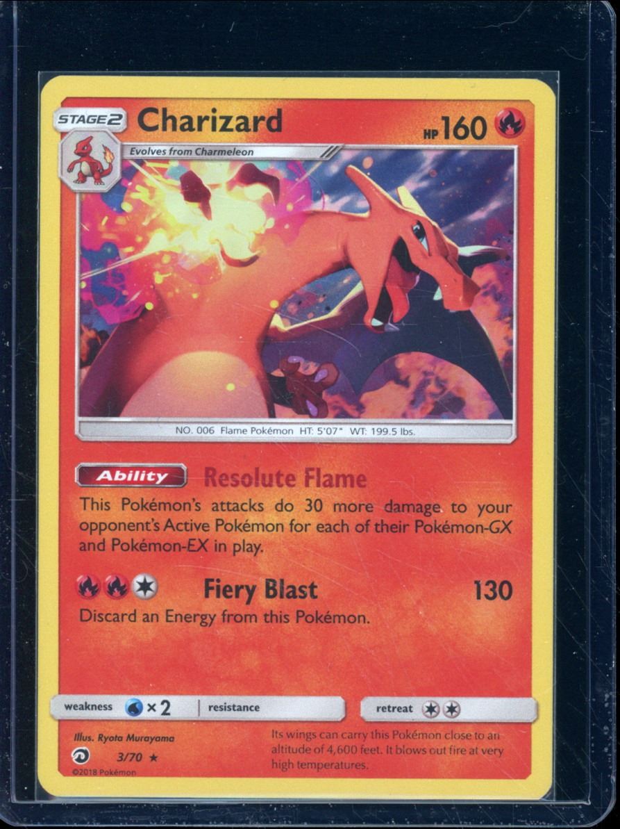 Pokemon Charizard - 3/70 - Rare Holo Dragon Majesty